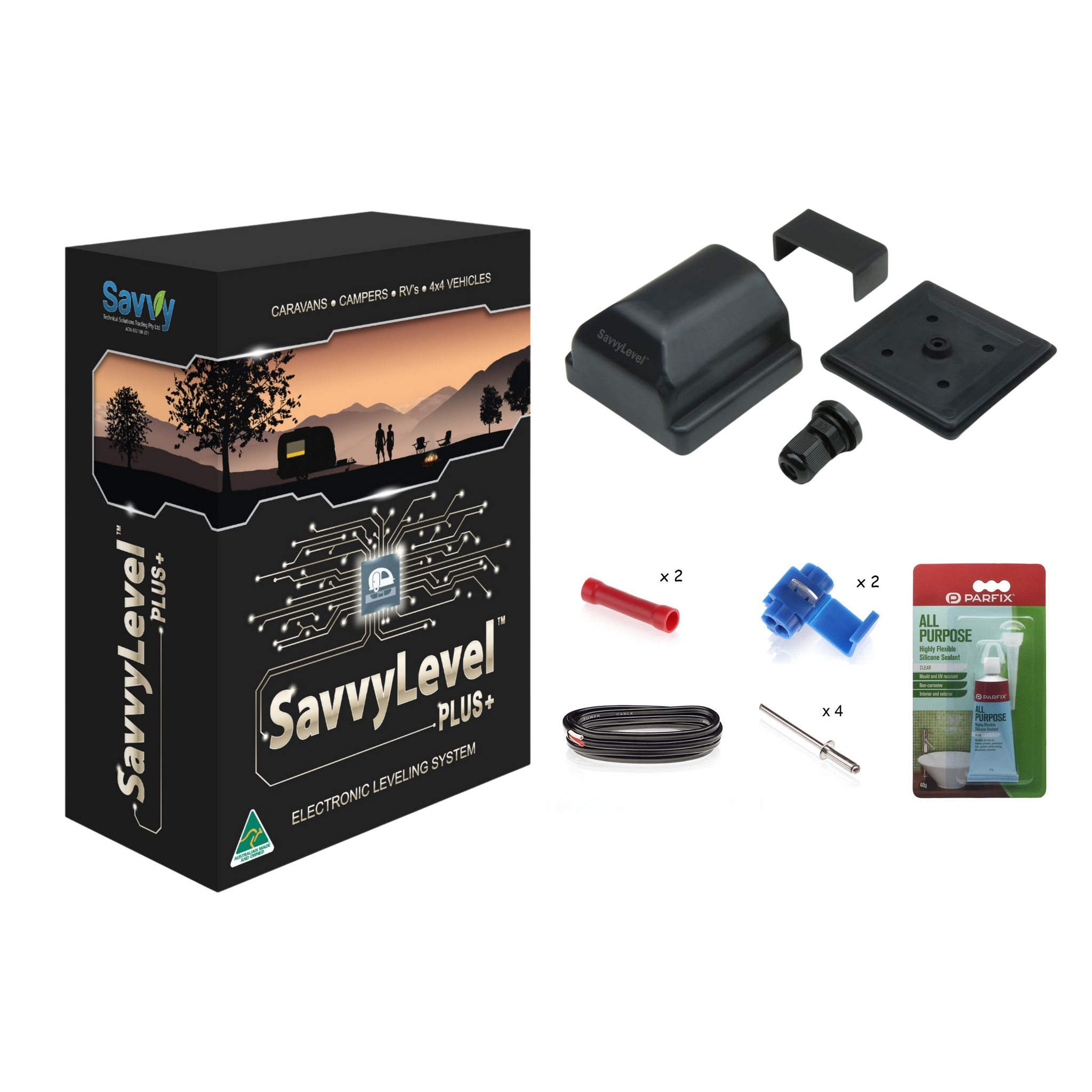 SavvyLevel Australian Caravan and Motorhome Levelling Solution